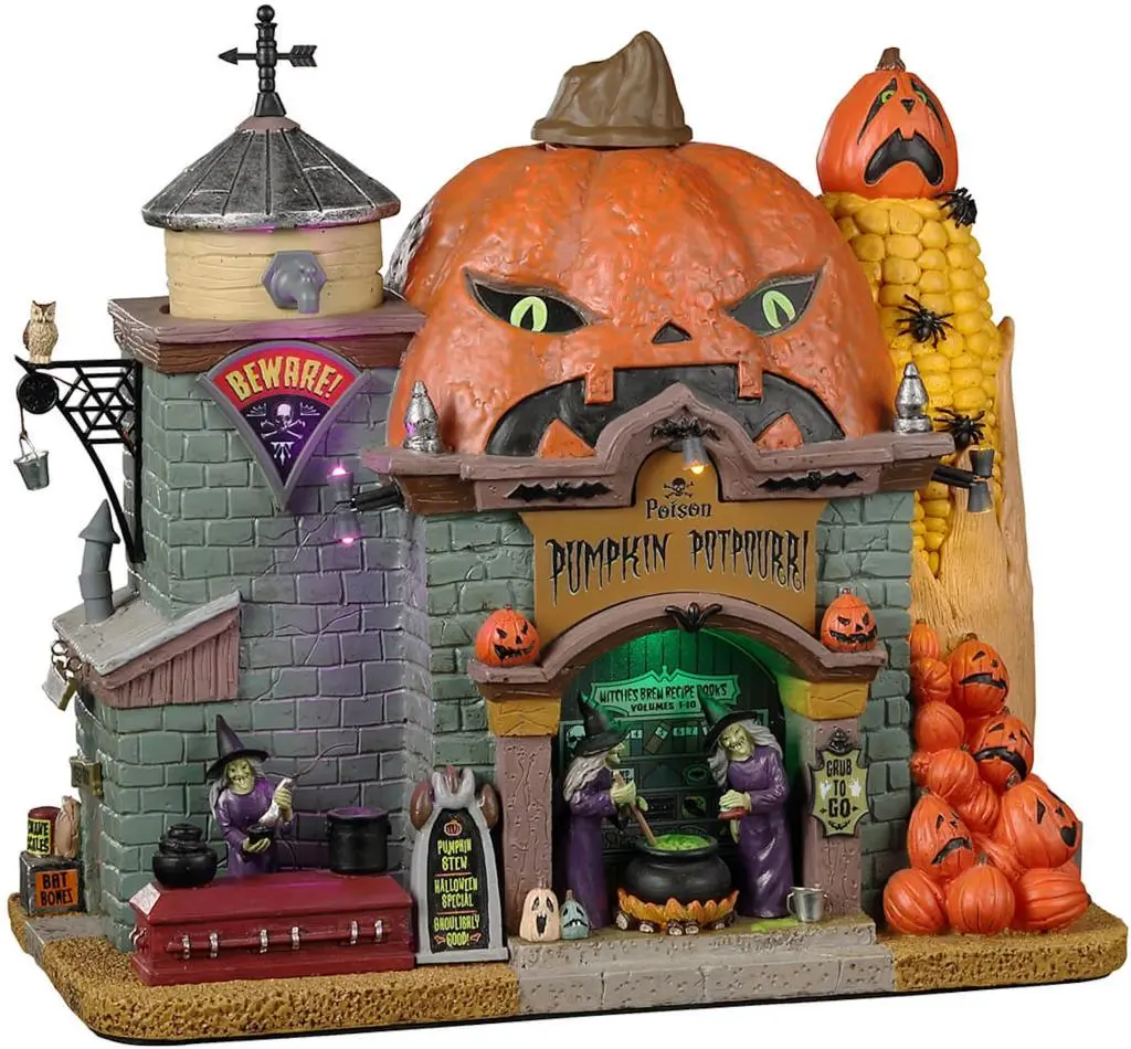 Lemax poison pumpkin potpourri huisje Spooky Town met rook effecten ...